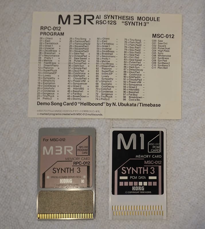 Korg M3R Synth 3 ROM Card Set | Reverb