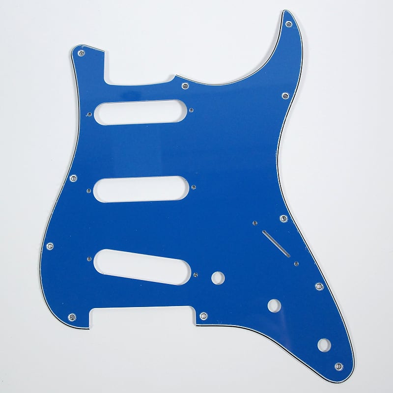 Custom Guitar Pickguard For Strat Standard, 4ply Blue | Reverb