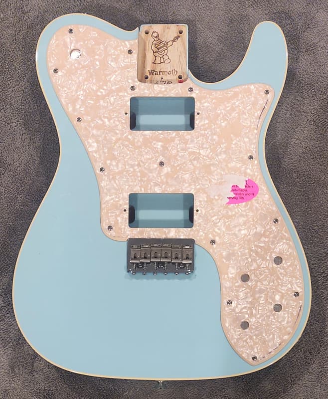 Warmoth Telecaster Deluxe W/Cream Binding Pickguards And | Reverb