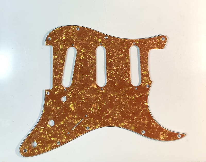Stratocaster Style 4-Ply Pickguard - Copper Pearloid | Reverb