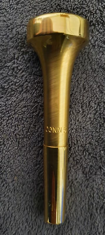 CONN 5 , brushed 24k gold plated trumpet mouthpiece | Reverb