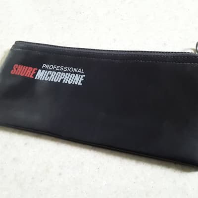 Vintage Shure Black Leather Zippered Microphone Bag | Reverb
