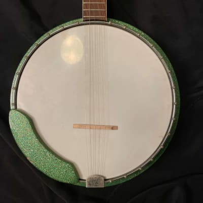 Kent 5-string banjo 1970's - Green Sparkle | Reverb