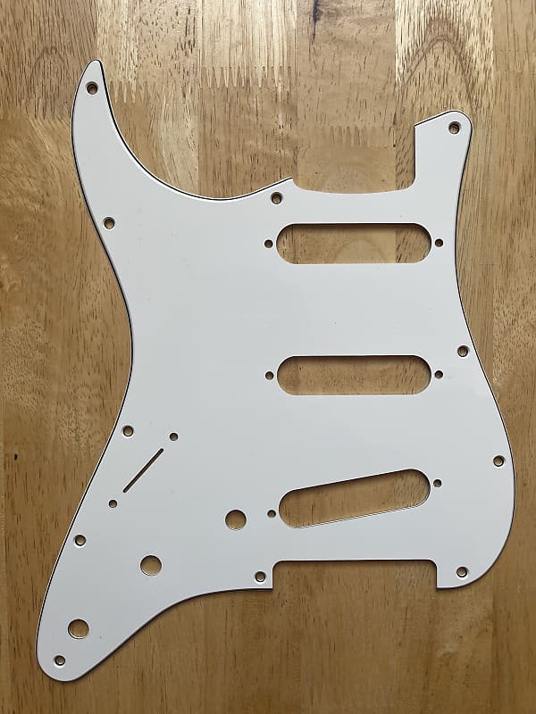 Left Handed Stratocaster Pickguard - Parchment | Reverb
