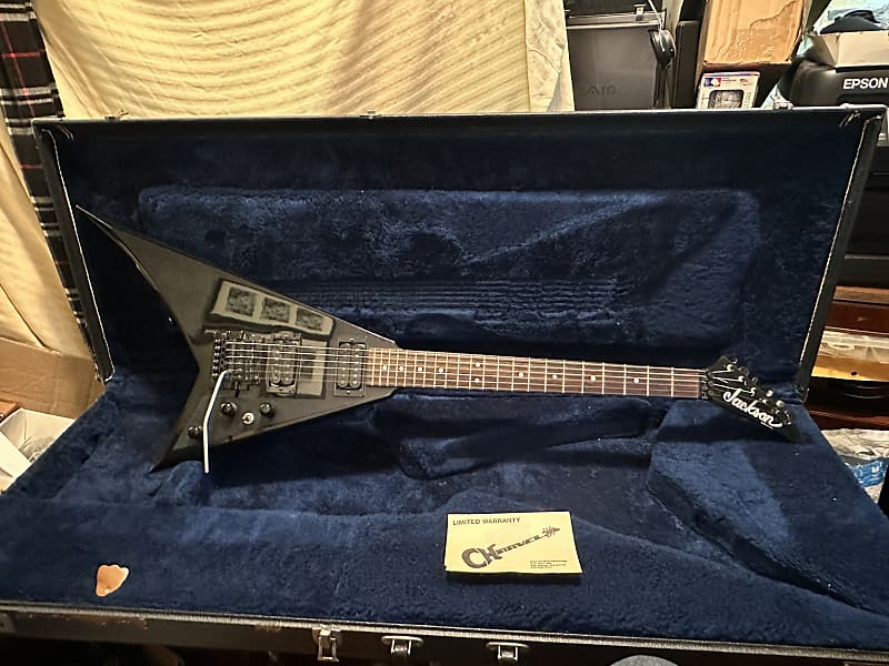 Jackson Randy Rhodes. Guitar 1980s - Black | Reverb