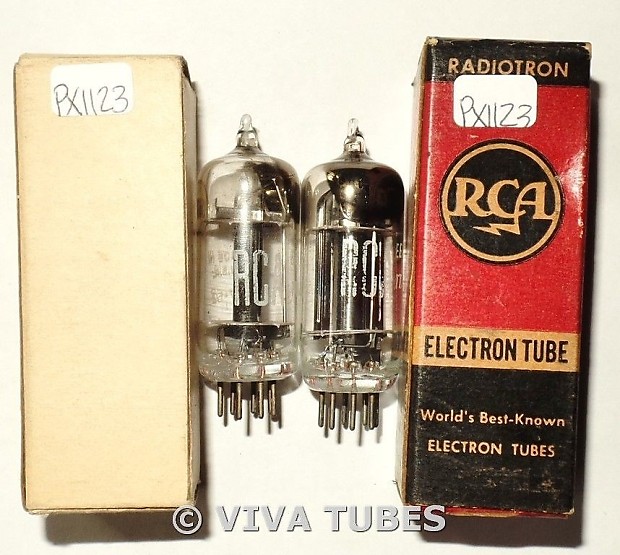 In Box Matched Pair RCA USA 12AT6 [HBC90] Smooth Plate [] Get | Reverb