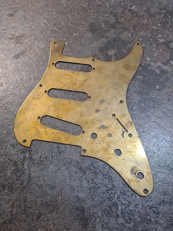 Schecter Van Nuys Stratocaster brass pickguard Mighty Mite | Reverb