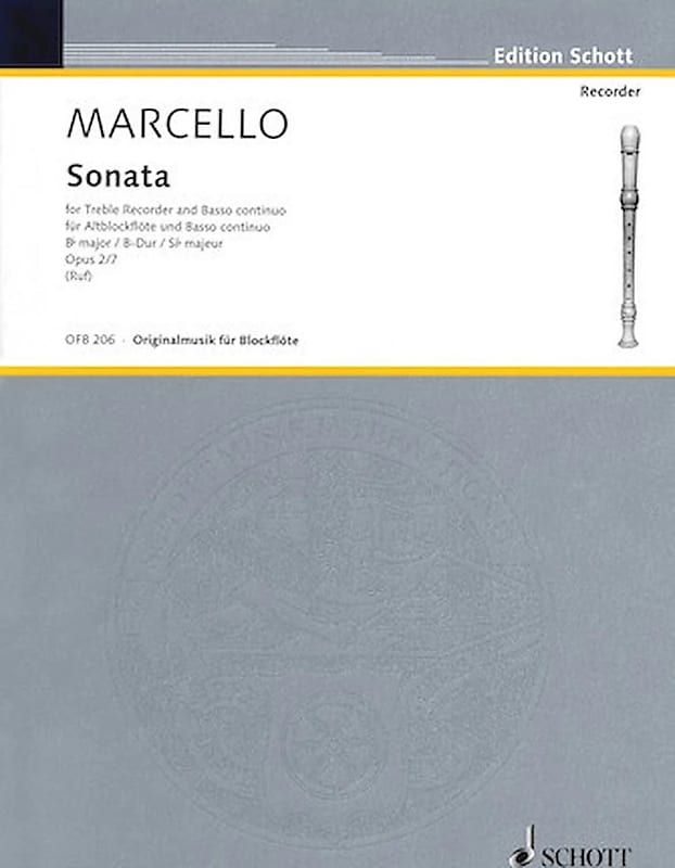 Sonata For Treble Recorder And Basso Continuo Op 2 No 7 | Reverb