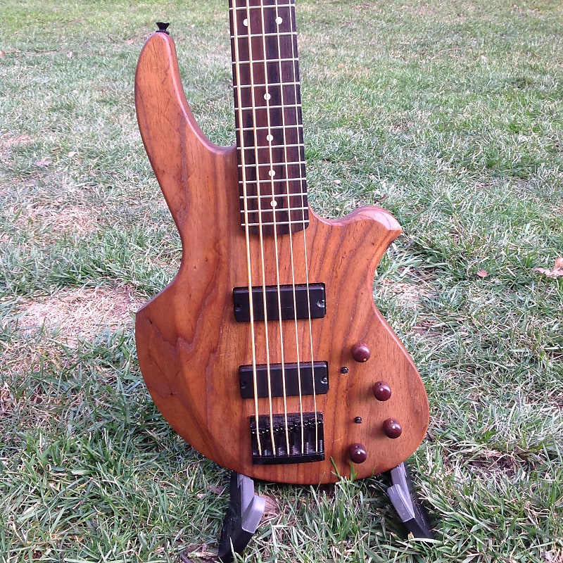 UPGRADED 5-String bass Warmoth roasted swamp ash Rosewood | Reverb