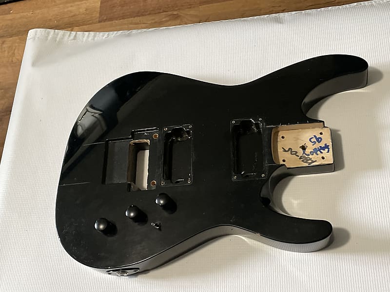 1980's Kramer USA Pacer Imperial Black Loaded Guitar Body | Reverb