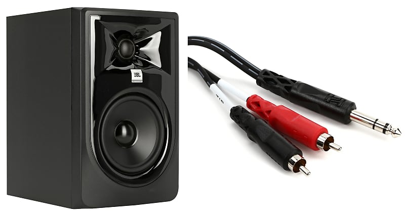 JBL 305P MkII 5-inch Powered Studio Monitor Bundle with Hosa | Reverb