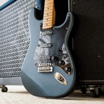 Fender Standard Stratocaster Satin 2003 - Gun Metal Blue MIM | Reverb
