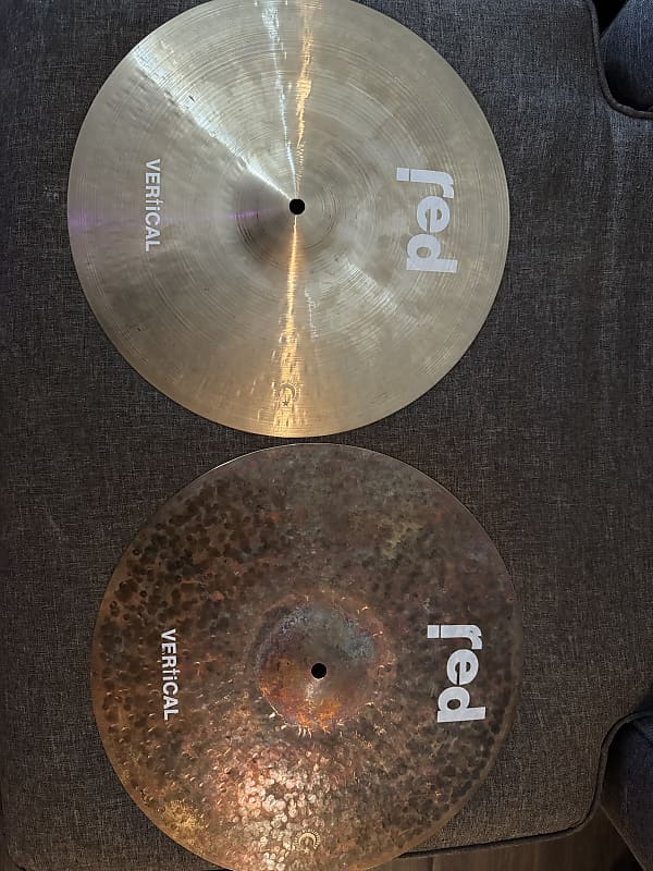 16” red hi hat cymbals | Reverb