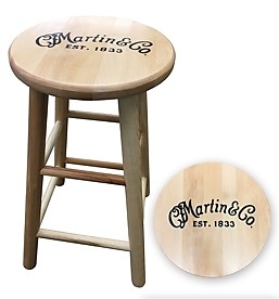 Martin Player's Stool 24" 24" Ash Wood Bar Stool with Martin | Reverb