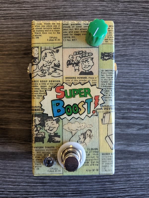 Wright Sounds Super Boost Pedal - Newspaper Comic | Reverb Australia