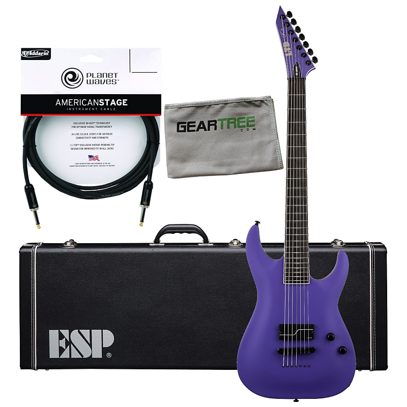 ESP LTD SC607B1H Baritone Electric Guitar (Purple Satin), | Reverb