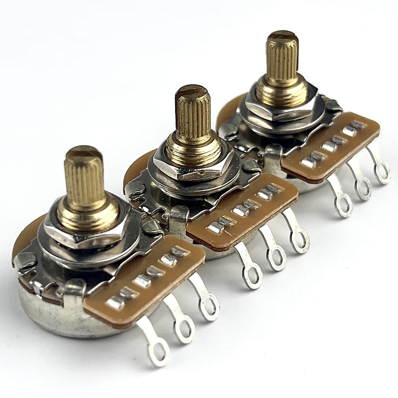 short shaft guitar potentiometer brass 3/8 "threaded shaft | Reverb UK