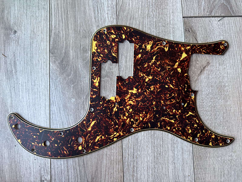 62 Fender Precision Pickguard Celluloid tortoise 60 thru 71 | Reverb