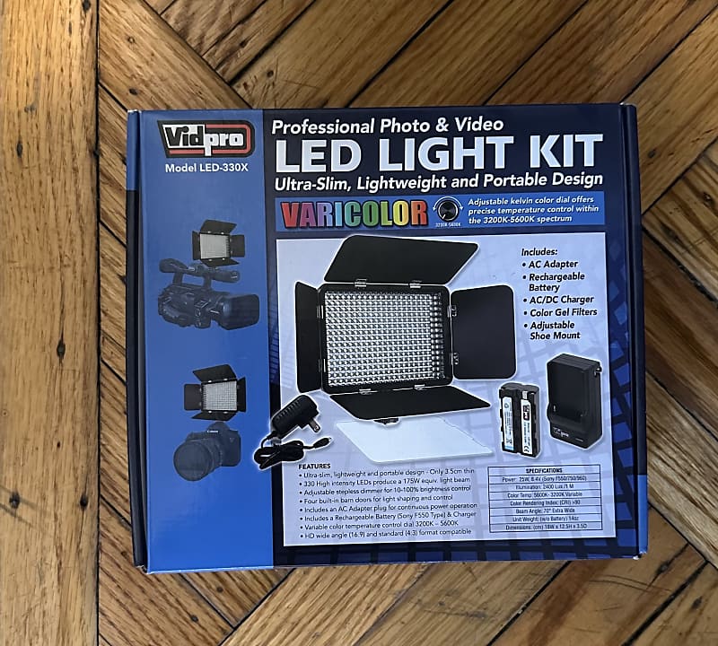 Vidpro LED-330X Variable-Color On-Camera LED Video Light Kit | Reverb