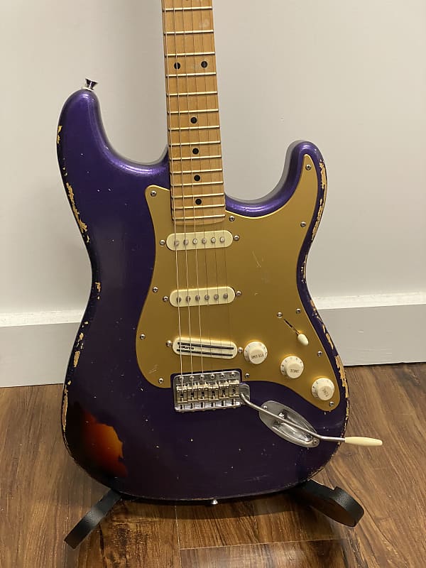 Custom Strat 2020's - Purple Relic | Reverb