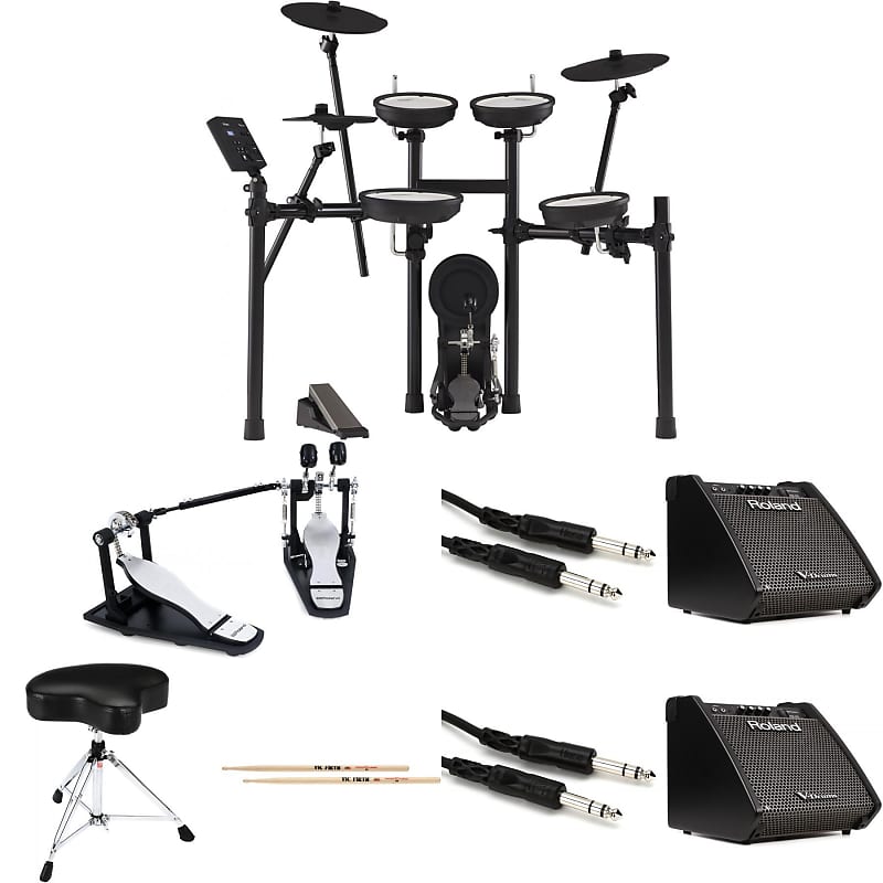 Roland V-Drums TD-07KV Electronic Drum Set Double Bass | Reverb