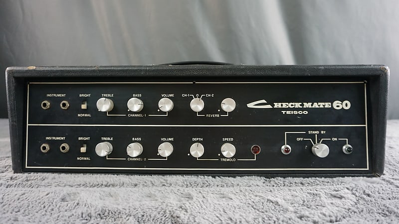 Teisco Checkmate 60 1960s - Black Japan Tube Head | Reverb