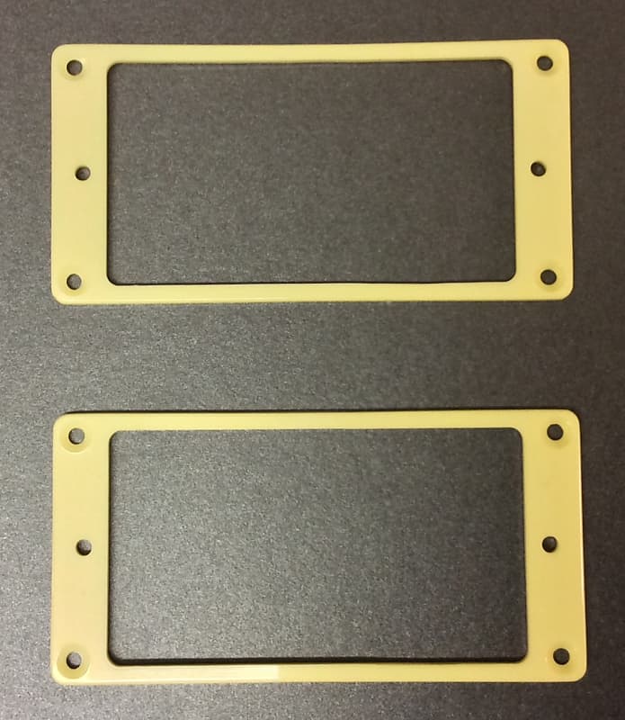 Mighty Mite Plastic Humbucker Pickup Rings in Cream | Reverb
