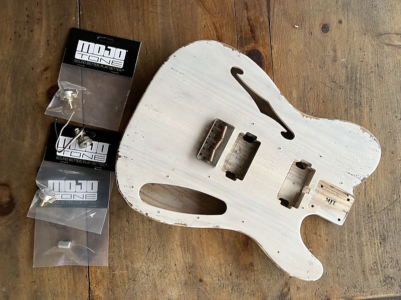 MJT VTL Thinline Telecaster White Blonde w Humbucker Route | Reverb