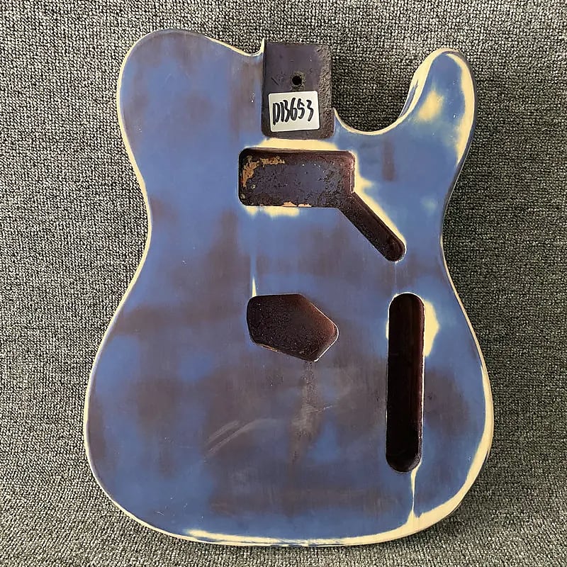 Blue Telecaster Tele Style Guitar Basswood Body | Reverb
