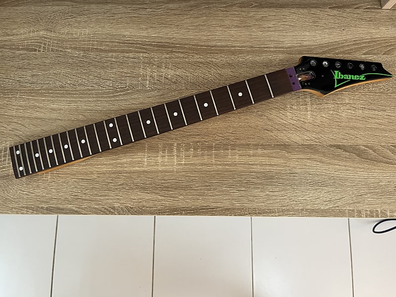 Ibanez rg550 square heel neck 1990 DIY green logo | Reverb