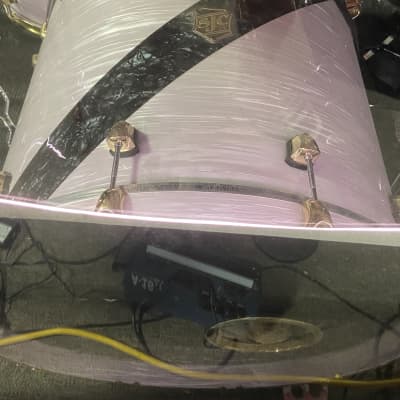 SJC Three-Shell Kit 2021 White Ripple/Black Pearl Inlay | Reverb