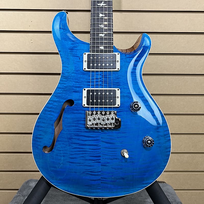 PRS CE 24 Semi-Hollow Electric Guitar - Blue Matteo w/Gig Bag | Reverb