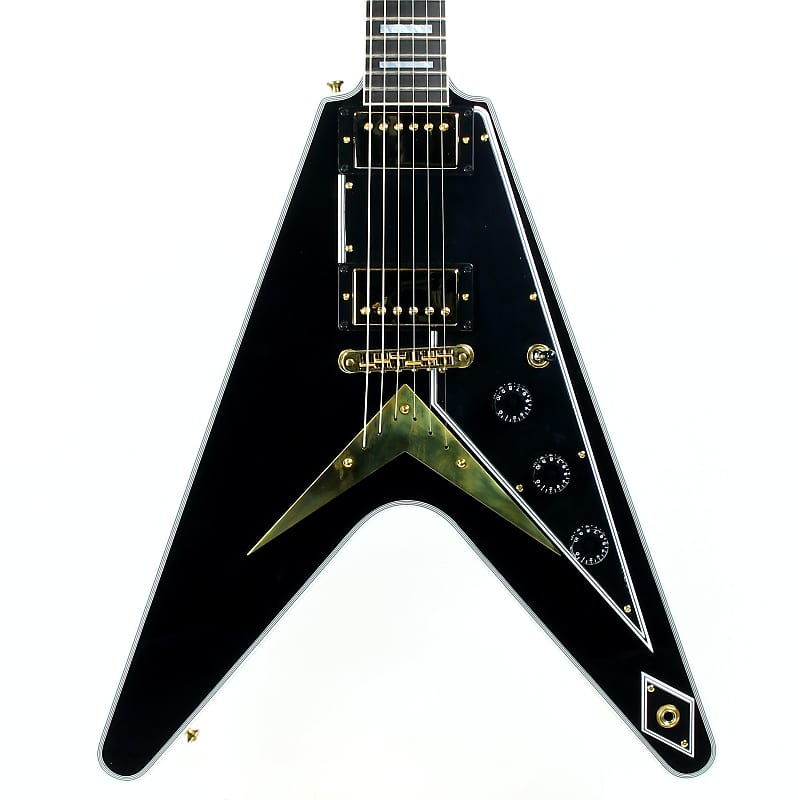 2021 Gibson Custom Shop Flying V Custom Ebony | Reverb Australia