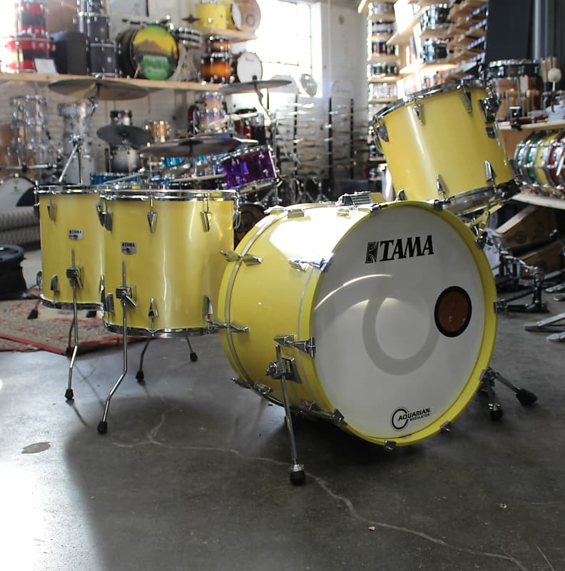 Tama Granstar 1980s 14-16-18-24 - Yellow Silk | Reverb