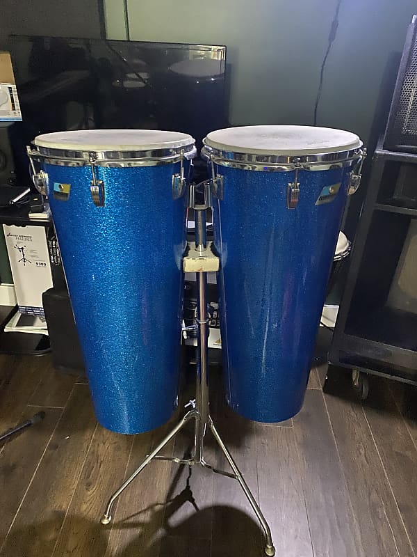 Ludwig Congas 1970s - Blue Sparkle | Reverb Canada
