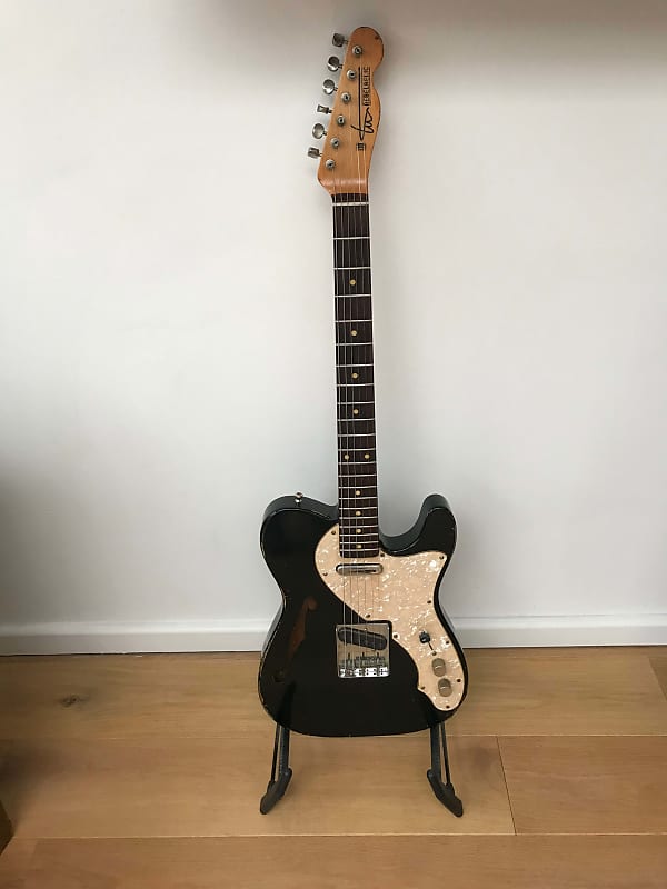 2020 RebelRelic 69 Thinline Relic Telecaster - Black Over | Reverb
