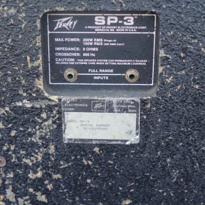 PEAVEY SP-3 PA SPEAKER/PRECISION TRANSDUCER 4 together | Reverb