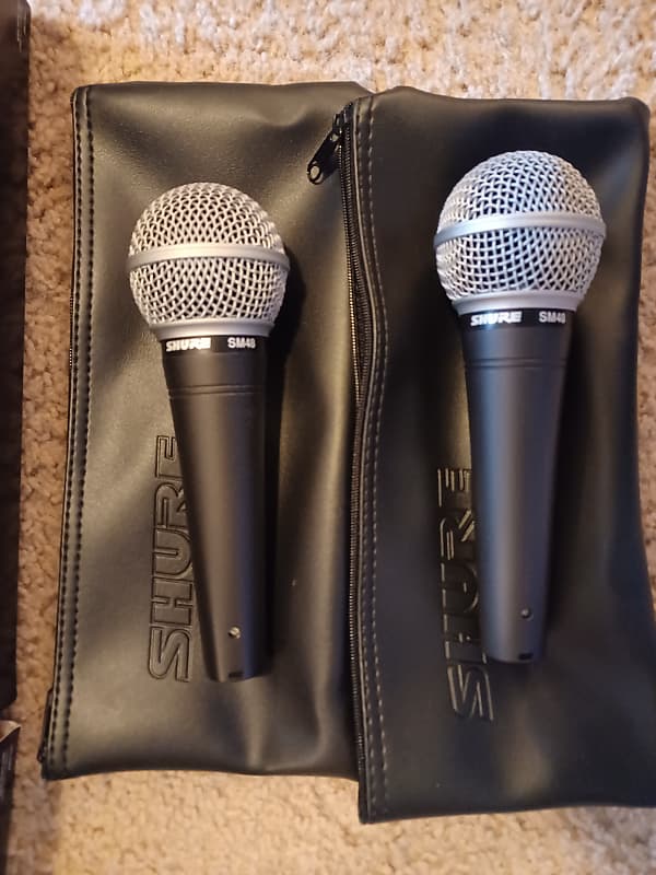 Shure SM 48 Microphones Pair 2000's Black | Reverb