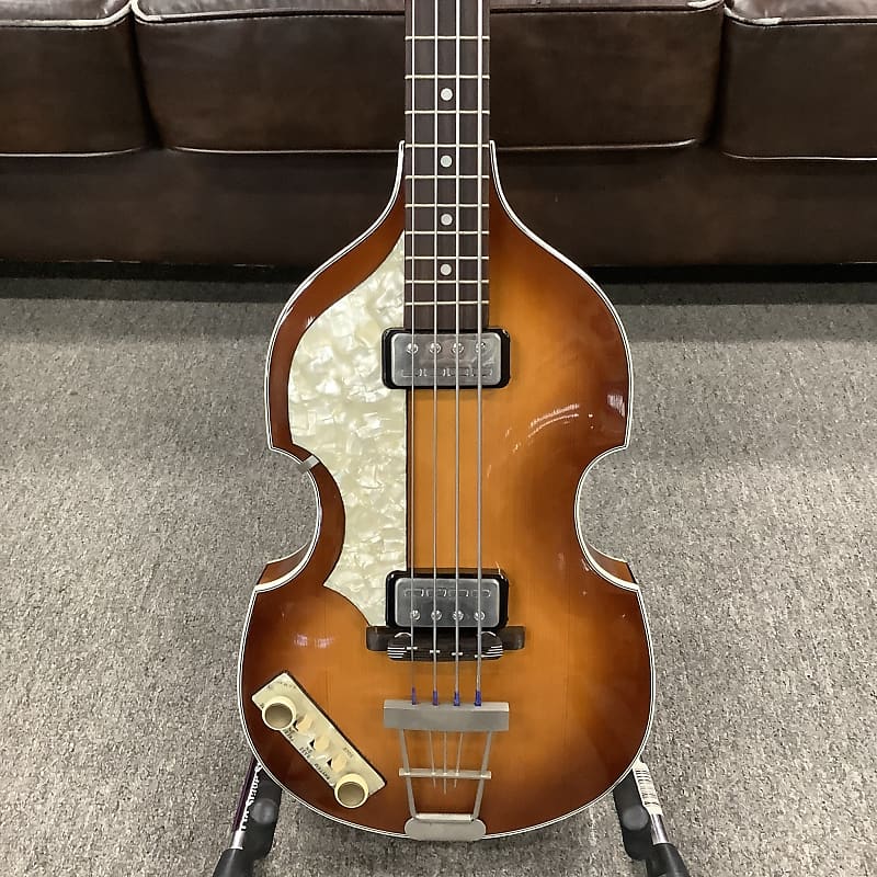 1990's Hofner Lefty Bass Sunburst | Reverb