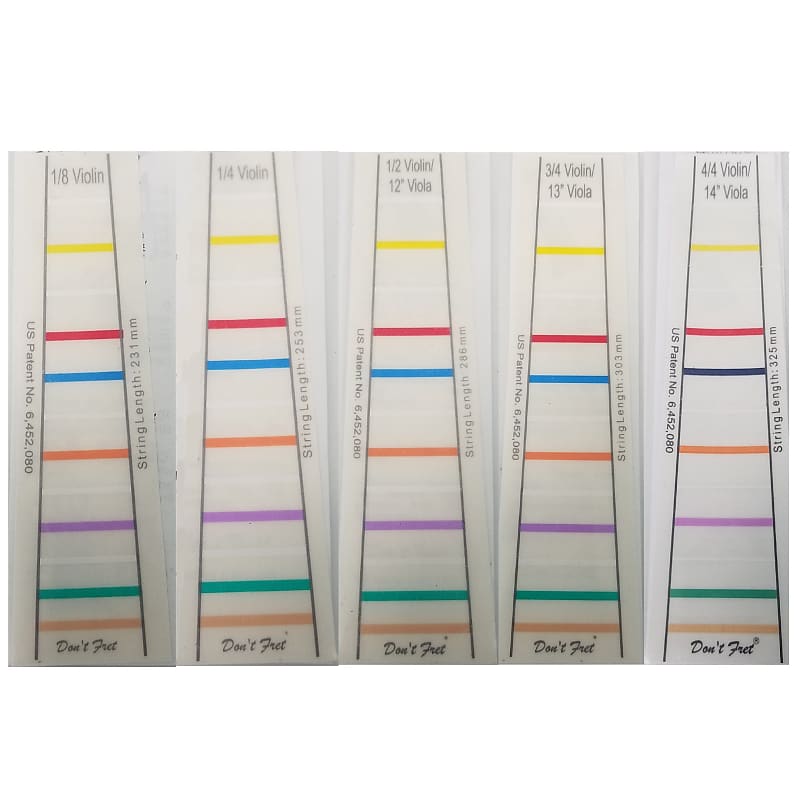 Don't Fret Violin Viola Finger Marker Indicator Decal | Reverb