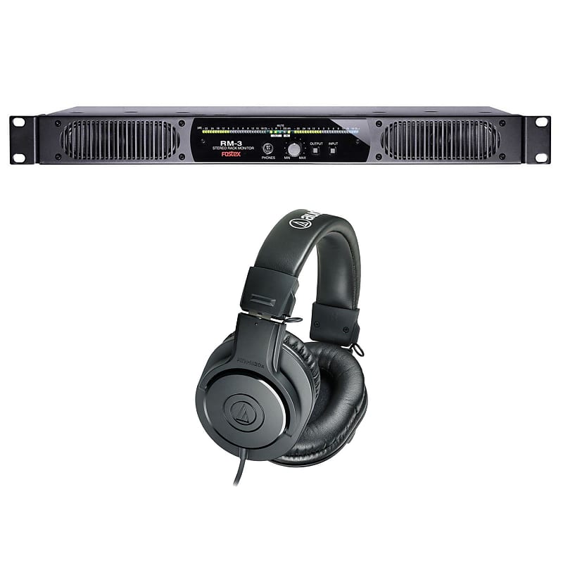 Fostex RM-3 Speaker System w/ Audio-Technica ATH-M20x | Reverb