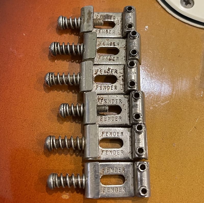 Fender Vintage AVRI Stratocaster Saddles 1982-1988 | Reverb