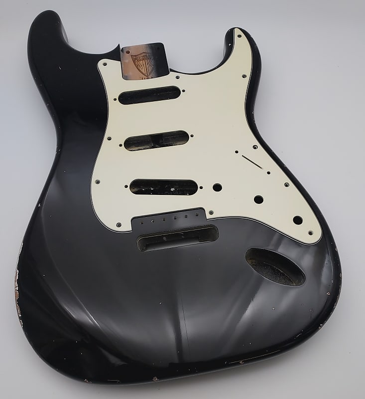 4lbs 6oz BloomDoom Nitro Lacquer Aged Relic Black S-Style | Reverb