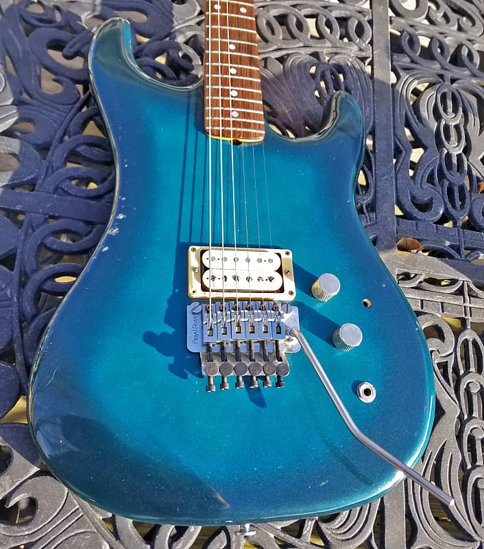 Vintage 1983 Kramer Pacer blue green burst | Reverb
