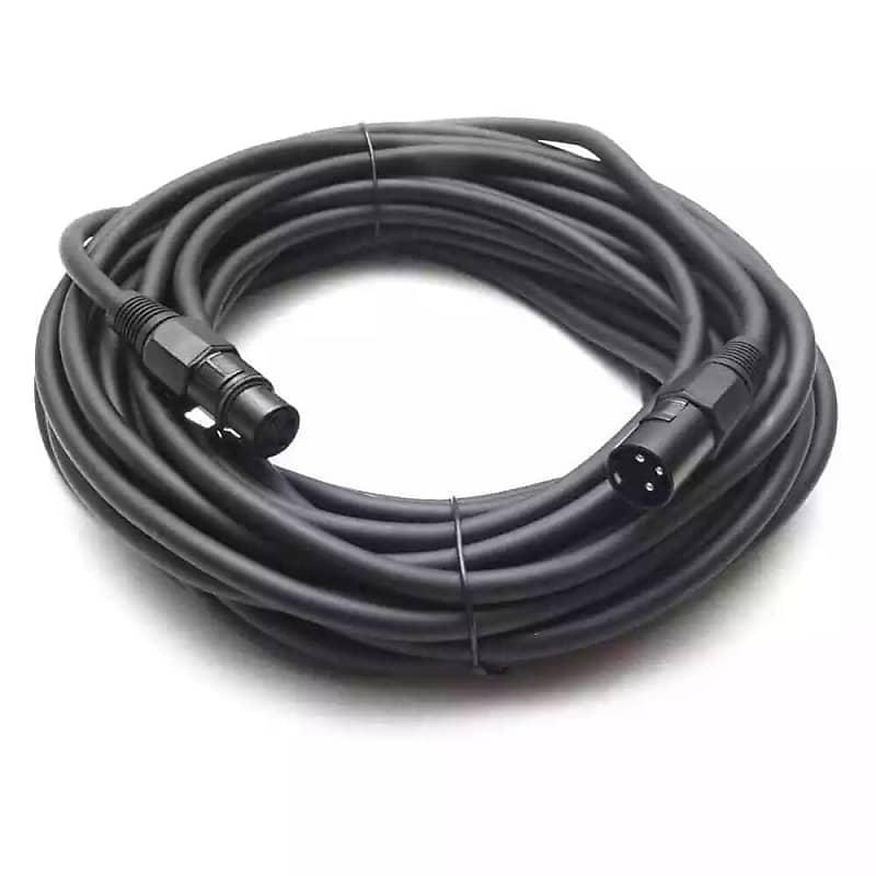 Heavy Duty 50 Foot Xlr Microphone Cable 18 Awg Black | Reverb