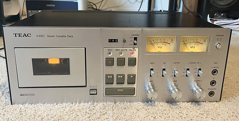 TEAC A-650 Cassette Deck Good Working Order | Reverb