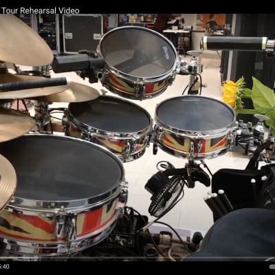 Rick Allen's Def Leppard 2016 Tour "Union Jack" Drum Kit. | Reverb