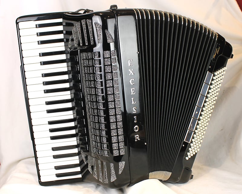 6996 - Black Excelsior Magnante Professional Model Piano | Reverb