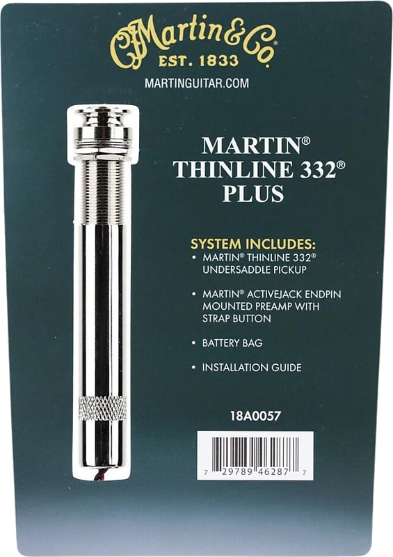 Martin Thinline 332 Plus Acoustic Guitar Pickup/Preamp System | Reverb