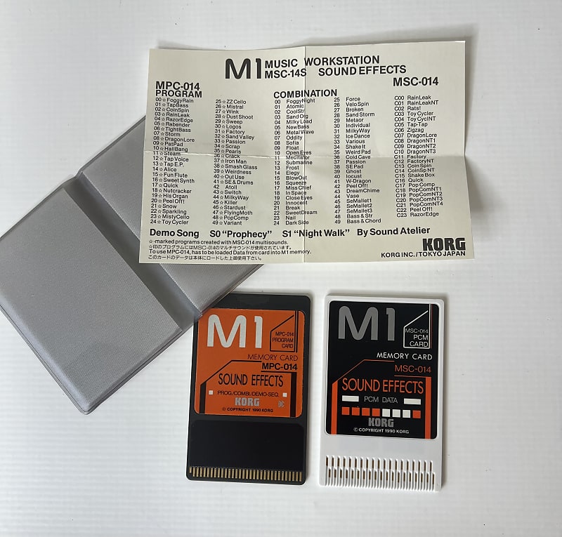 Korg M1 sound effects card set mpc and msc-014 | Reverb